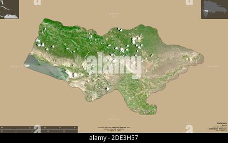 Bahoruco, province of Dominican Republic. Solid color shape Stock Photo ...