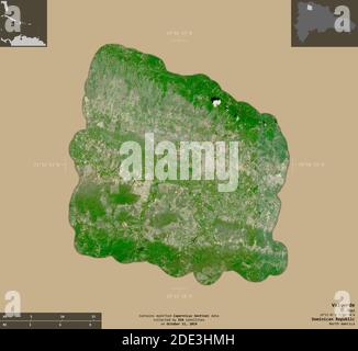 Valverde, province of Dominican Republic. High resolution satellite map ...