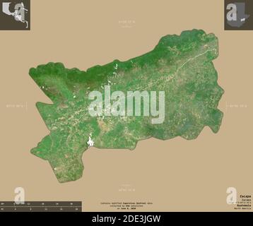 Zacapa, department of Guatemala. High resolution satellite map Stock ...