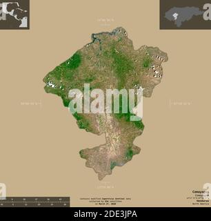 Comayagua, department of Honduras. High resolution satellite map ...