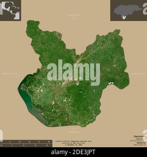 Choluteca, department of Honduras. High resolution satellite map ...