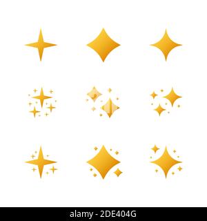 Yellow original bright stars sparkle icon. Glowing light effect star. Vector Illustration EPS10 ...