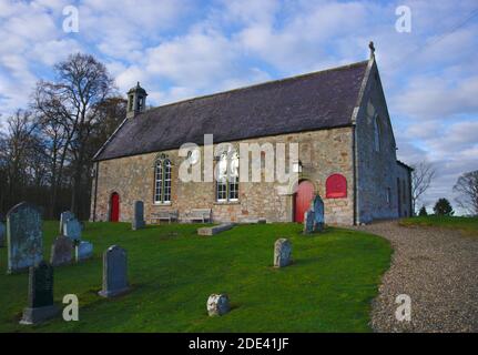 Grave stones in front of Maxton church, one of the "four kirks on the ...