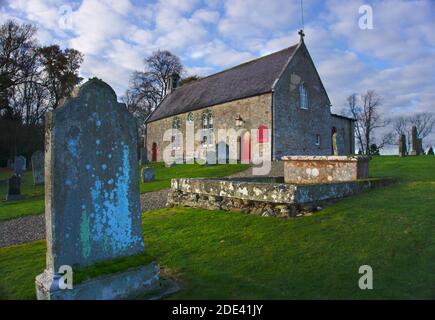 Grave stones in front of Maxton church, one of the "four kirks on the ...