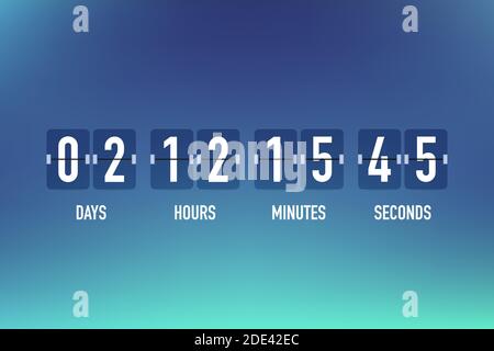 UI app digital count down circle board meter with circle time pie diagram. Countdown clock ...