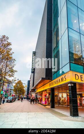 The closed down Debenhams Department store in Worthing , West Sussex ...
