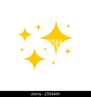 Yellow original bright stars sparkle icon. Glowing light effect star. Vector Illustration EPS10 ...