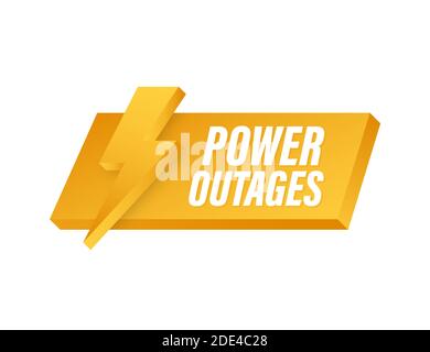 Power outage vector blackout failure electric warning logo symbol ...