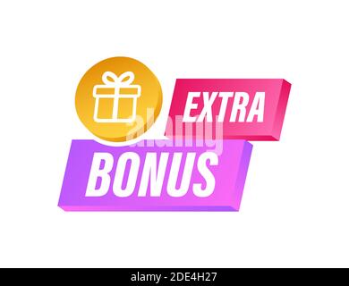 Extra Bonus for promotion design. Surprise banner. Discount banner ...