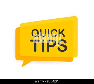 Quick tips icon badge. Ready for use in web or print design. Vector ...