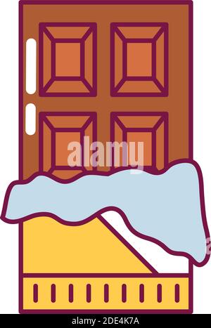 Chocolate truffle icon over white background, colorful design. vector ...