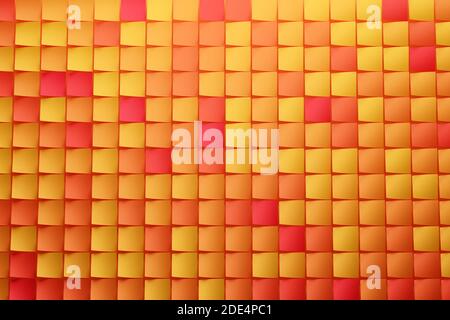 3d illustration of rows of yellow shapes and stripes.Parallelogram ...
