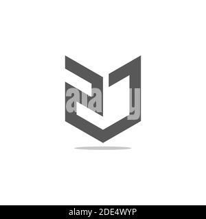 letter 2j simple geometric line logo vector Stock Vector Image & Art ...
