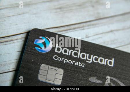 Barclays Bank chip and pin, contactless debit card in blue Stock Photo ...