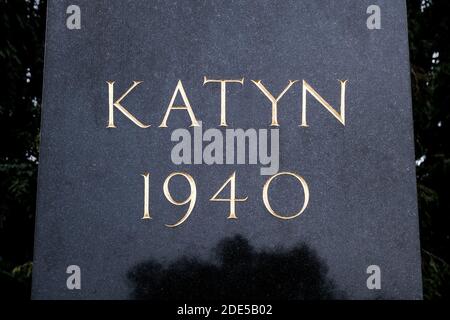 Katyn Memorial, London Stock Photo - Alamy