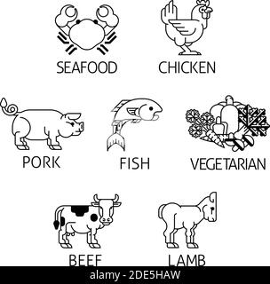 vegetables set labels design, food organic and healthy theme Vector ...