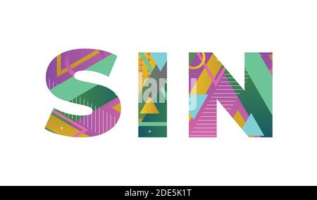 The word PRIDE concept written in colorful retro shapes and colors ...