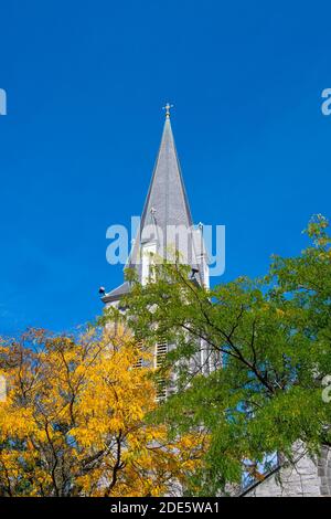 Christ Church at 569 Main Street in downtown Fitchburg in Massachusetts ...