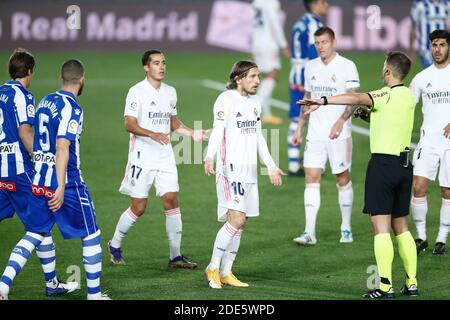 Real Madrid football player Luka Modric with his wife Vanja and son ...