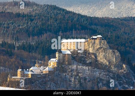 Orava castle, winter landscape, Orava region Slovakia Stock Photo - Alamy