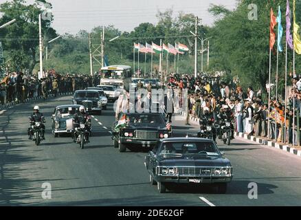 "Motorcade with Jimmy Carter during his visit to New Delhi, India. ca ...
