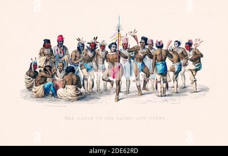 Native American Indians performing a war dance Stock Photo - Alamy