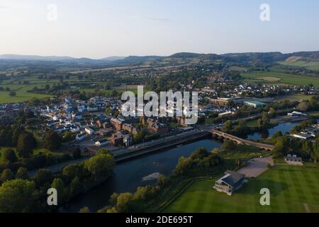 Monmouth Viaduct an old derelict railway viaduct bridge crossing the ...