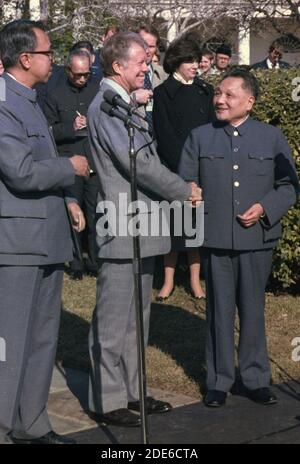 Deng Xiaoping and Jimmy Carter ca. 29 January 1979 Stock Photo - Alamy