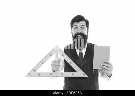 Geometry works wonders for you. Geometry teacher ready for lesson ...