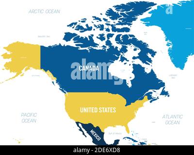 Americas map - brown orange hue colored on dark background. High ...