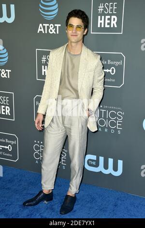 Darren Criss attends the 24th annual Critics' Choice Awards at Barker ...