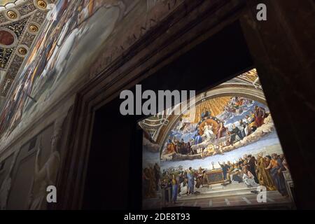 The Disputation On The Holy Sacrament By Raphael, The Vatican, Rome ...