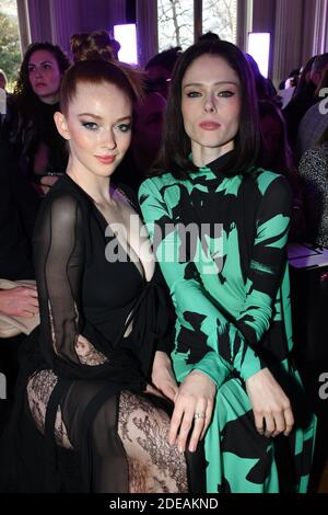 Larsen Thompson and Coco Rocha attend the Elie Saab show as part of the ...