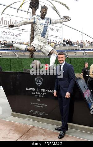 David Beckham's Statue Unveiling in front of the Dignity Health Sports ...