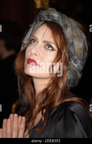 Singer Elodie Frege attends the 7000 magazine gala dinner at the ...