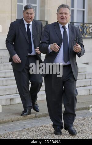 Pierre-Francois and Jean Veil arriving at the Elysee Palace for the ...