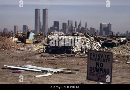 1970s Photo - (1973) - Despite warning signs; illegal dumping continues ...