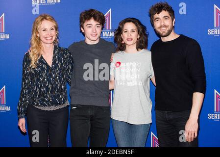 Lucie Lucas and Thomas Chomel pose during a Series Mania Festival ...