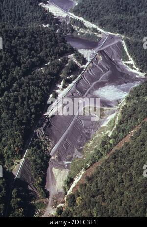 A 1973 photo shows strip-mining spoil piles that are about 20 years old ...