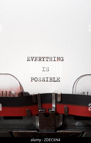 Word writing text Everything Is Possible. Business concept for Any ...