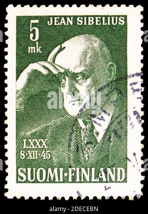 FINLAND - CIRCA 1945: stamp printed by Finland, shows Gymnast, circa ...