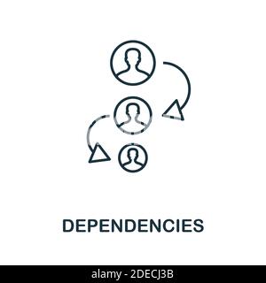 Dependencies icon. Simple element from business intelligence collection ...