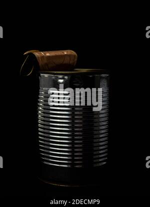 Simple silver aluminum jar lid isolated on white background Stock Photo ...