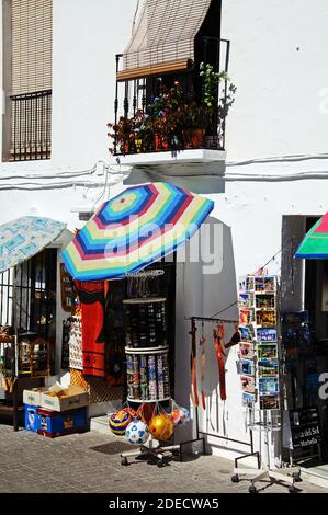 Gift shop, pueblo blanco, Mijas, Costa del Sol, Andalucia, Spain ...