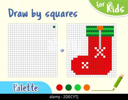 Copy the picture, pixel art, christmas bell cartoon, drawing skills ...