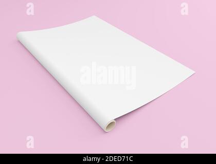 Wrapping paper mock up 3d rendering Stock Photo - Alamy