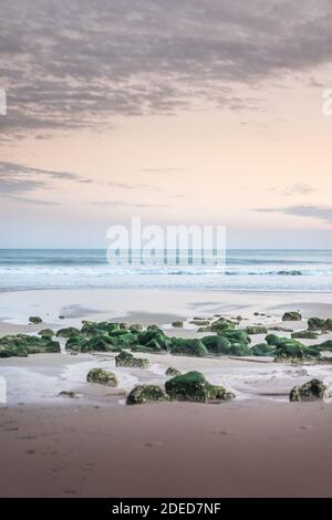 Beautiful view of the green shore and the sea. Thung Sai, Thailand ...