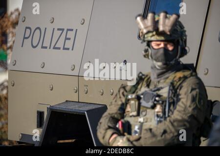 30 November 2020, Bavaria, Nuremberg: New armored offensive vehicles of ...