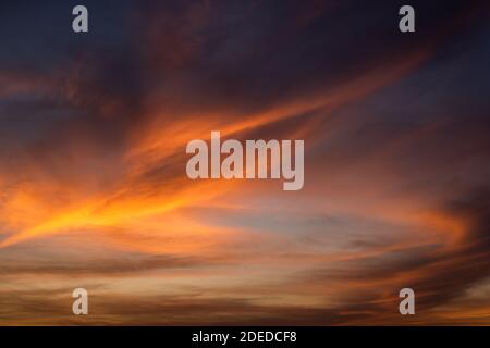 Texture of bright evening sky during sunset Stock Photo - Alamy