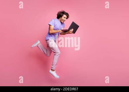 Photo of crazy bristled guy hold paper box popcorn wear 3d glasses ...
